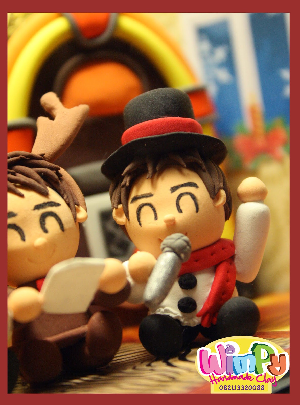 Wimpy Clay: Display Box 20x10x13cm - Chritmas Singer