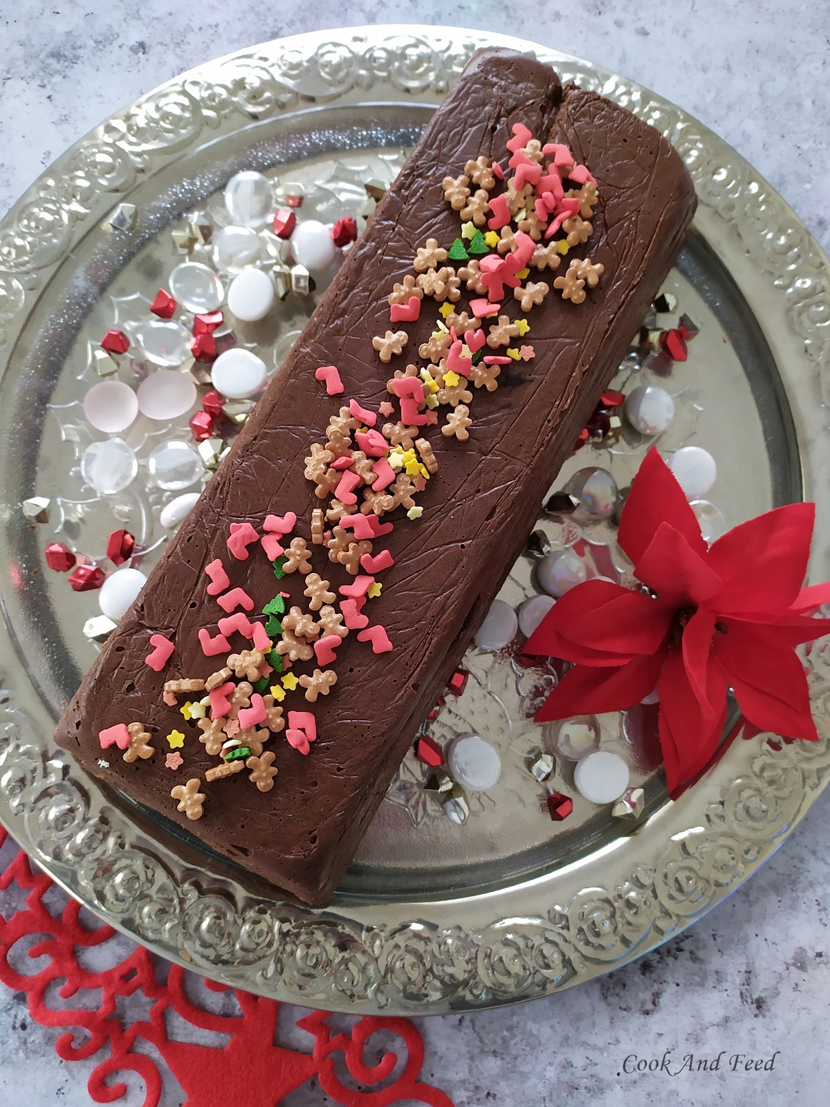 Κορμός με μπισκότα oreo/Oreo Cookie Log | Cook And Feed