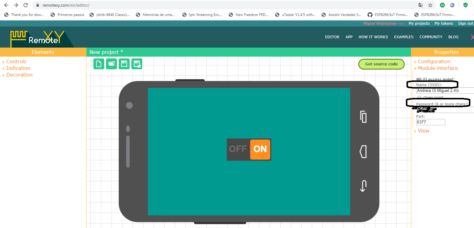 U-BLOX NINA W106: NINA W102 e RemoteXY