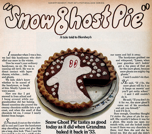 Dying for Chocolate: Snow Ghost Pie: National Pie Day