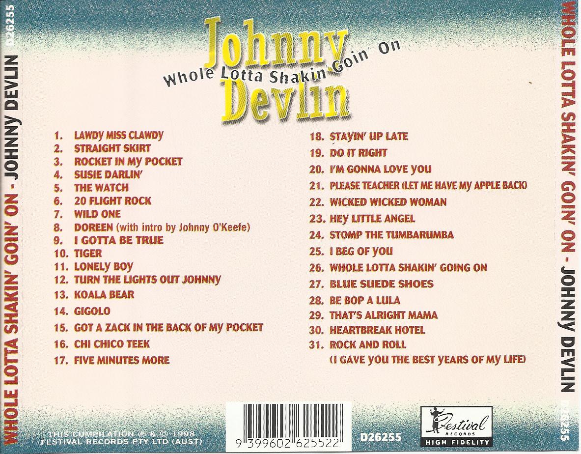 The Aussie Music Blog: Johnny Devlin...Whole Lotta Shakin' Goin' On