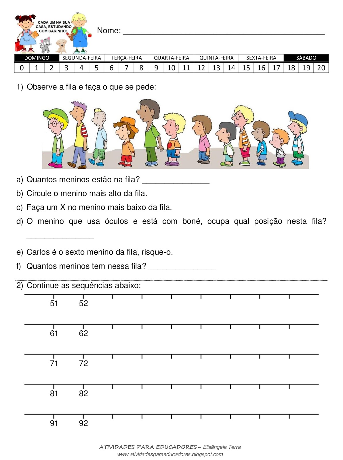 ATIVIDADES PARA EDUCADORES: Julho 2020