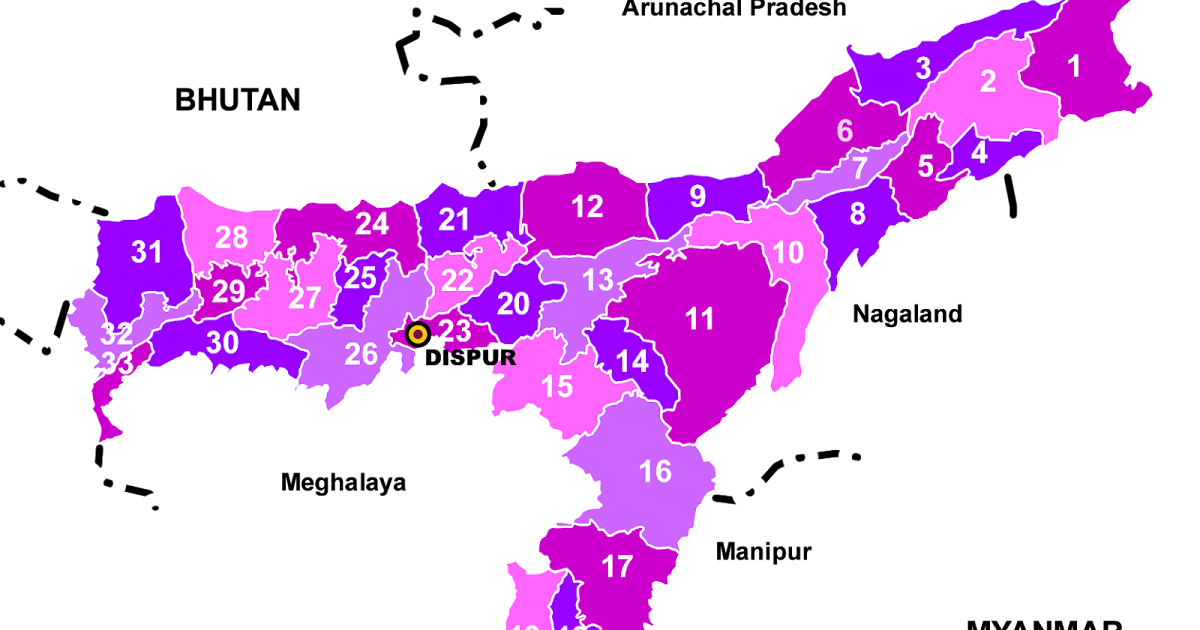 Ranjan Tutorial And Info: List of Districts of Assam.
