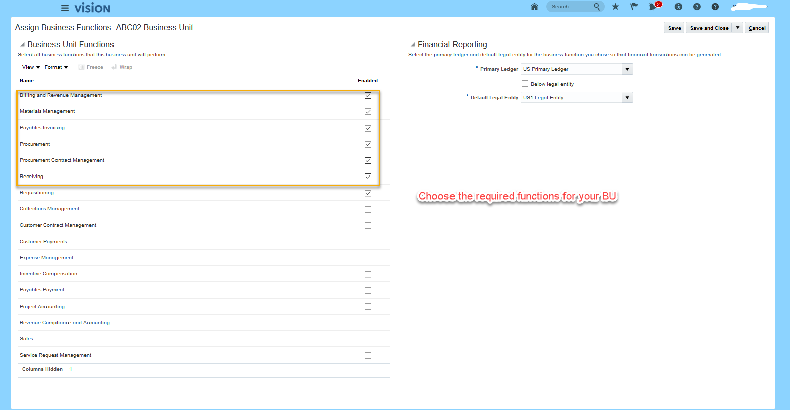 Oracle ERP Cloud Fusion - Business Unit Creation