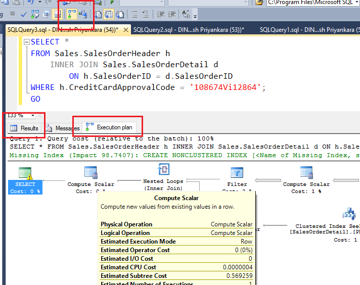 Dinesh S Blog Being Compiled Ways Of Seeing Query Execution Plans