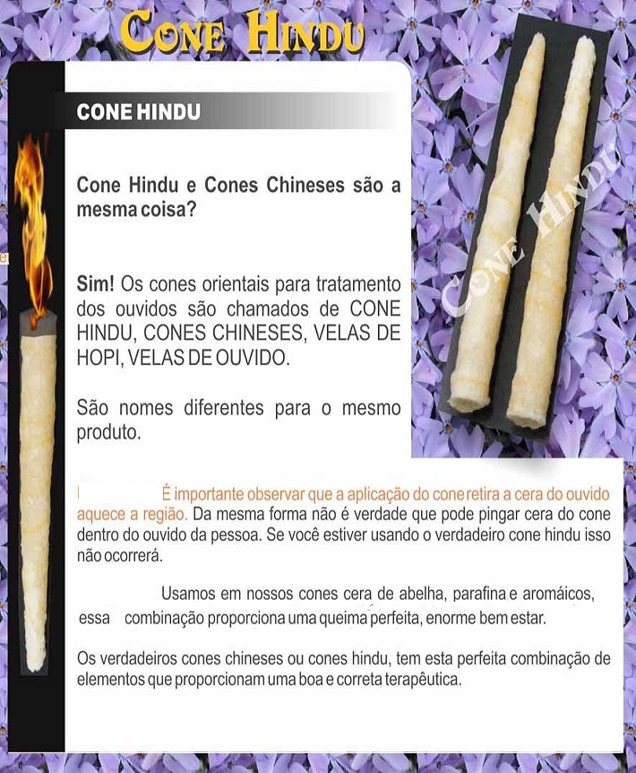 Cone chinês para limpeza dos ouvidos - Fabricação e Venda de cone ...