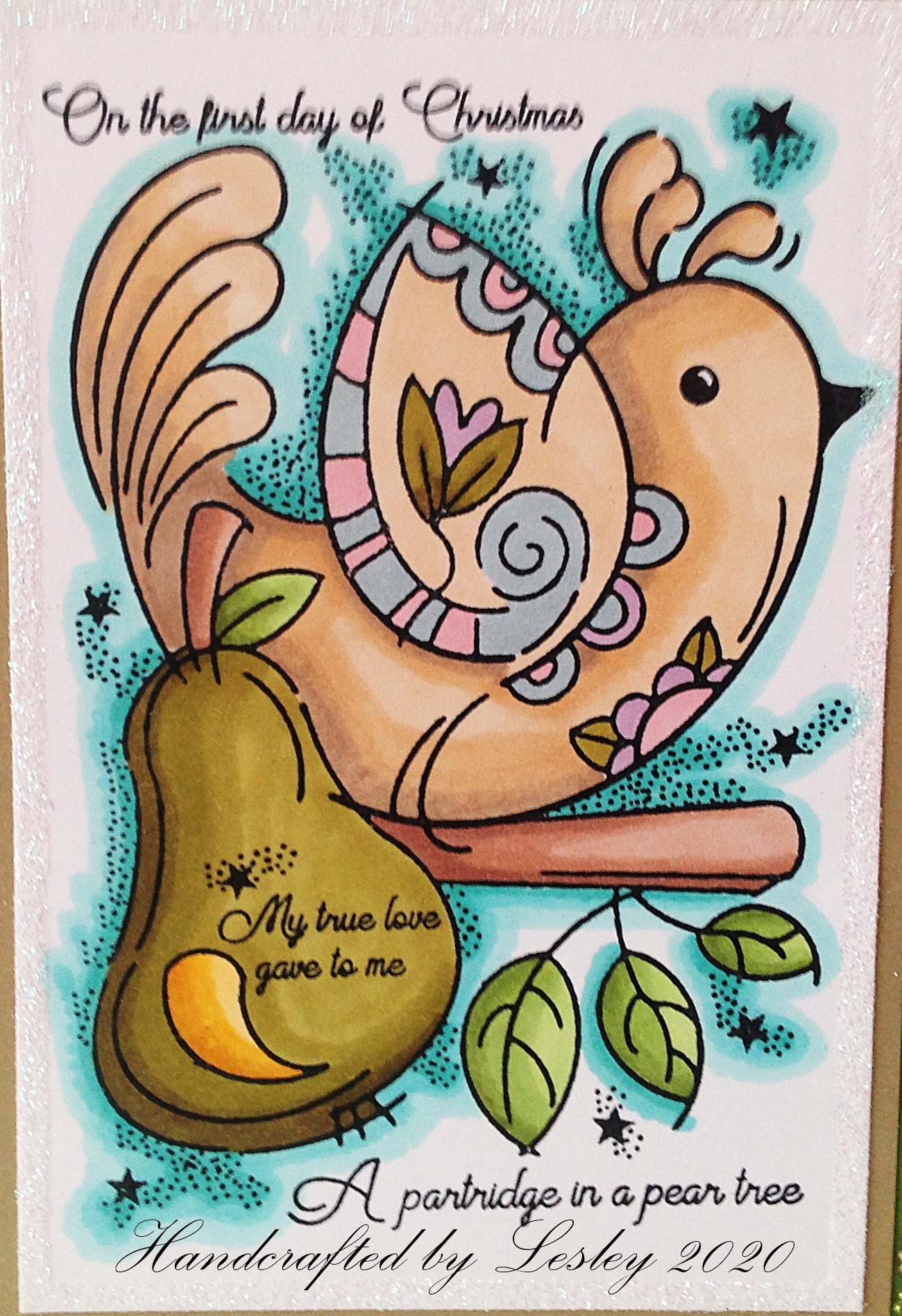 Stamping Bubbles : Partridge in a pear tree