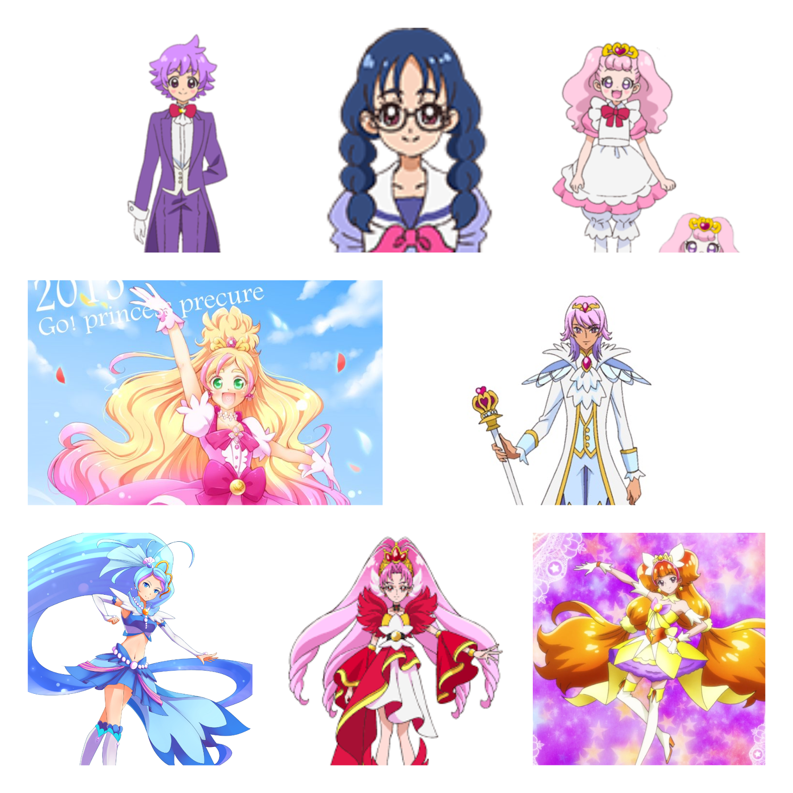 La resistencia del manga:: Go!Princess Pretty Cure(personajes principales):