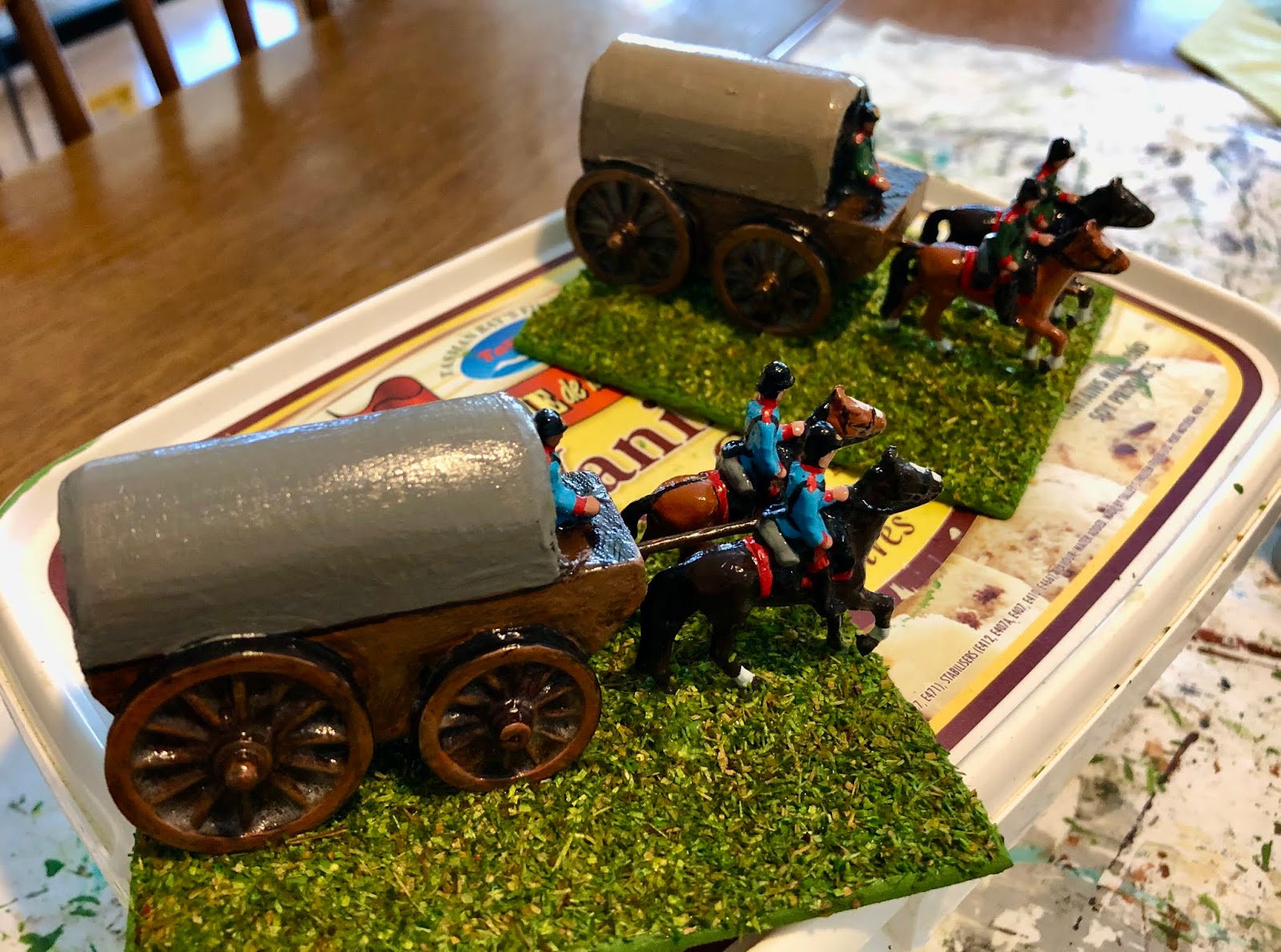 Grid based wargaming - but not always: Wagons and card activation