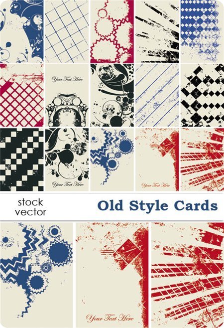 FREE CLIP ART VECTOR: Stock Vector - Old Style Cards