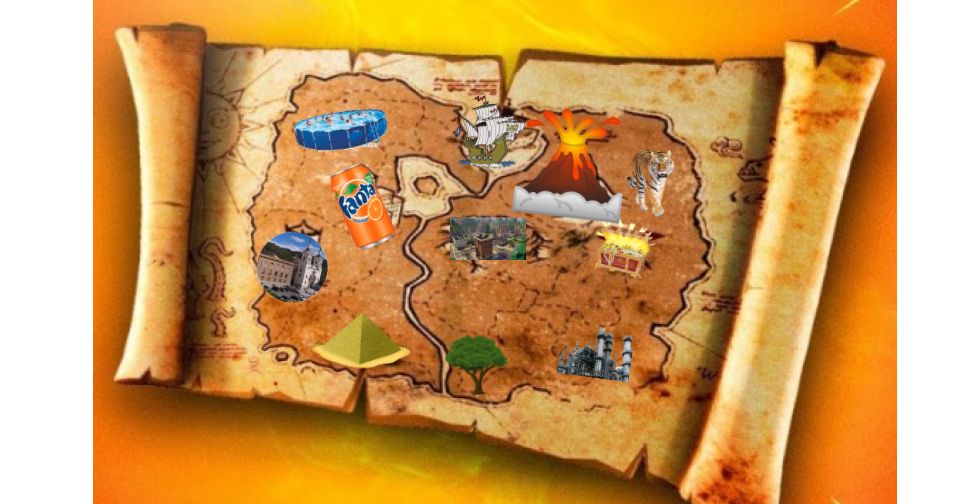 visual i plastica: mapa del tesoro con elementos graficos