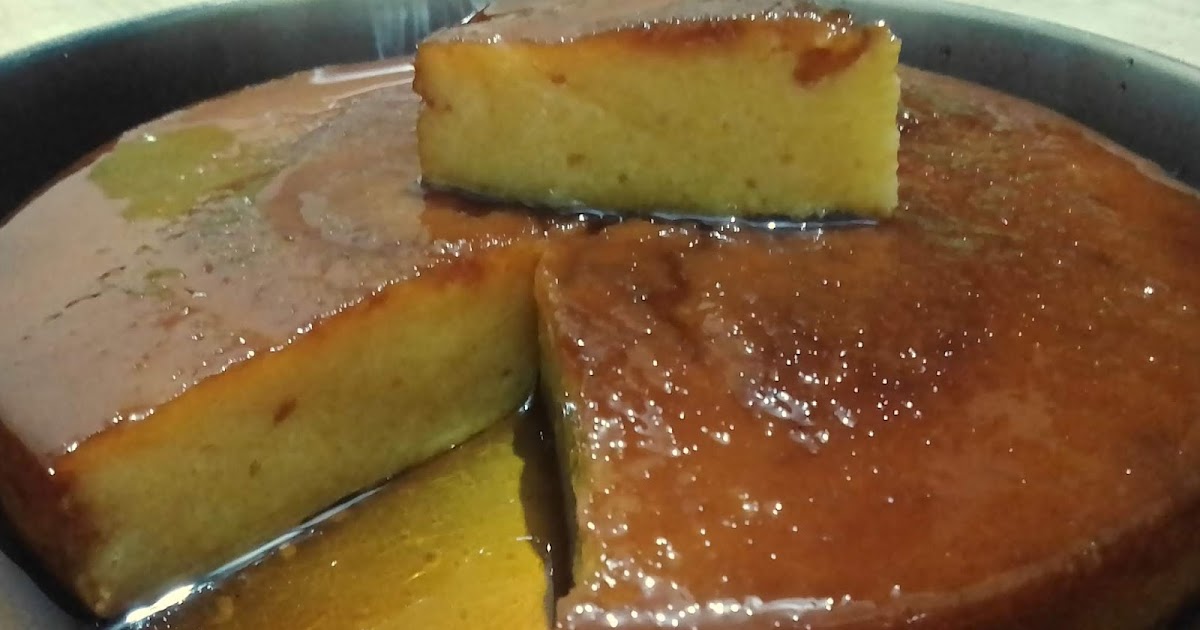 Bread custard caramel pudding