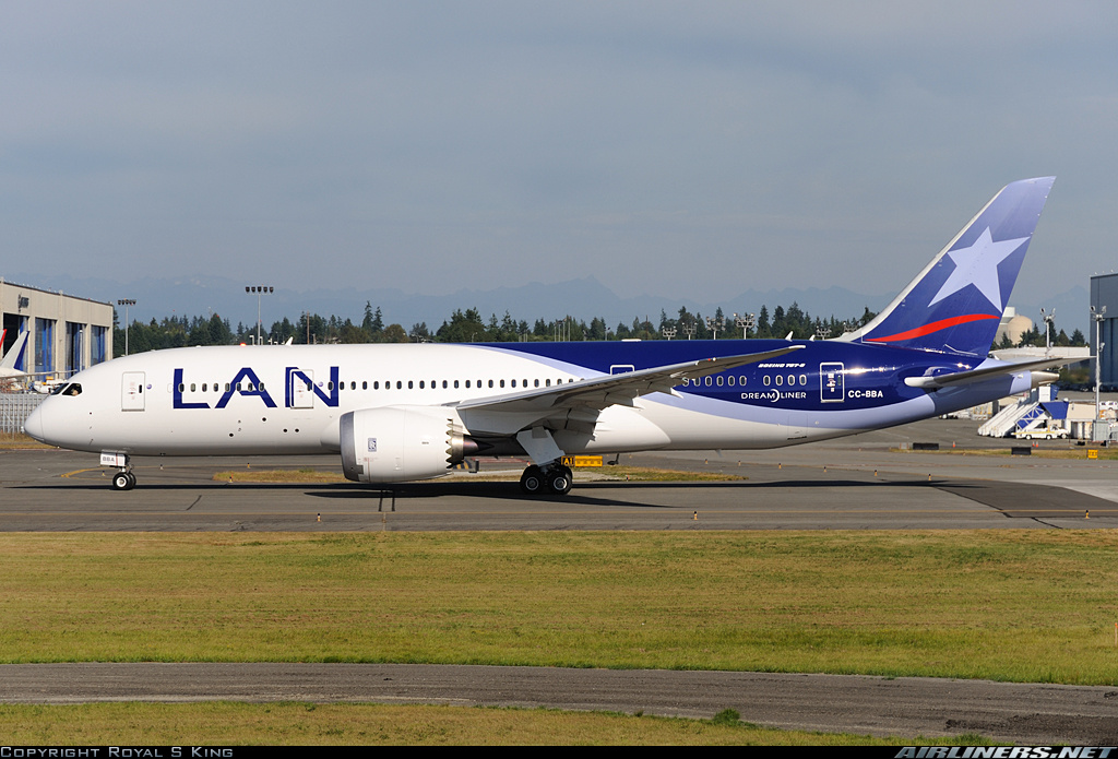 All about commercial airplanes: LAN receives first 787