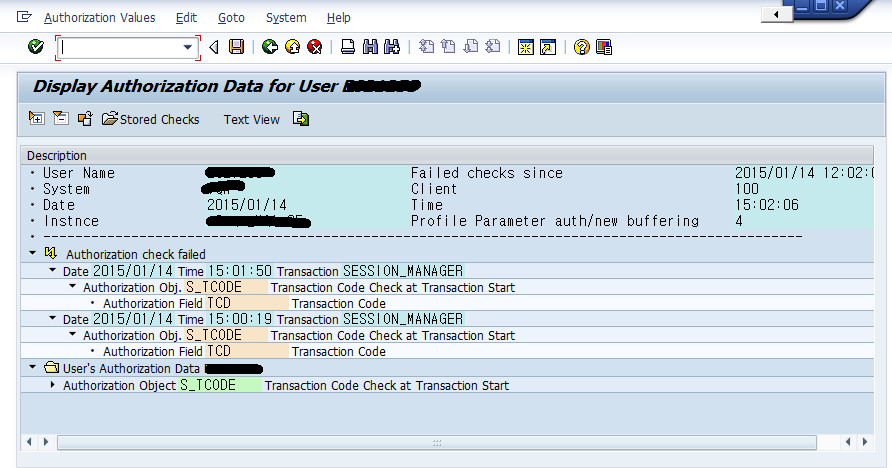 ABAP Tip Note: ABAP Tip – Authority error check(T-CODE:SU53)
