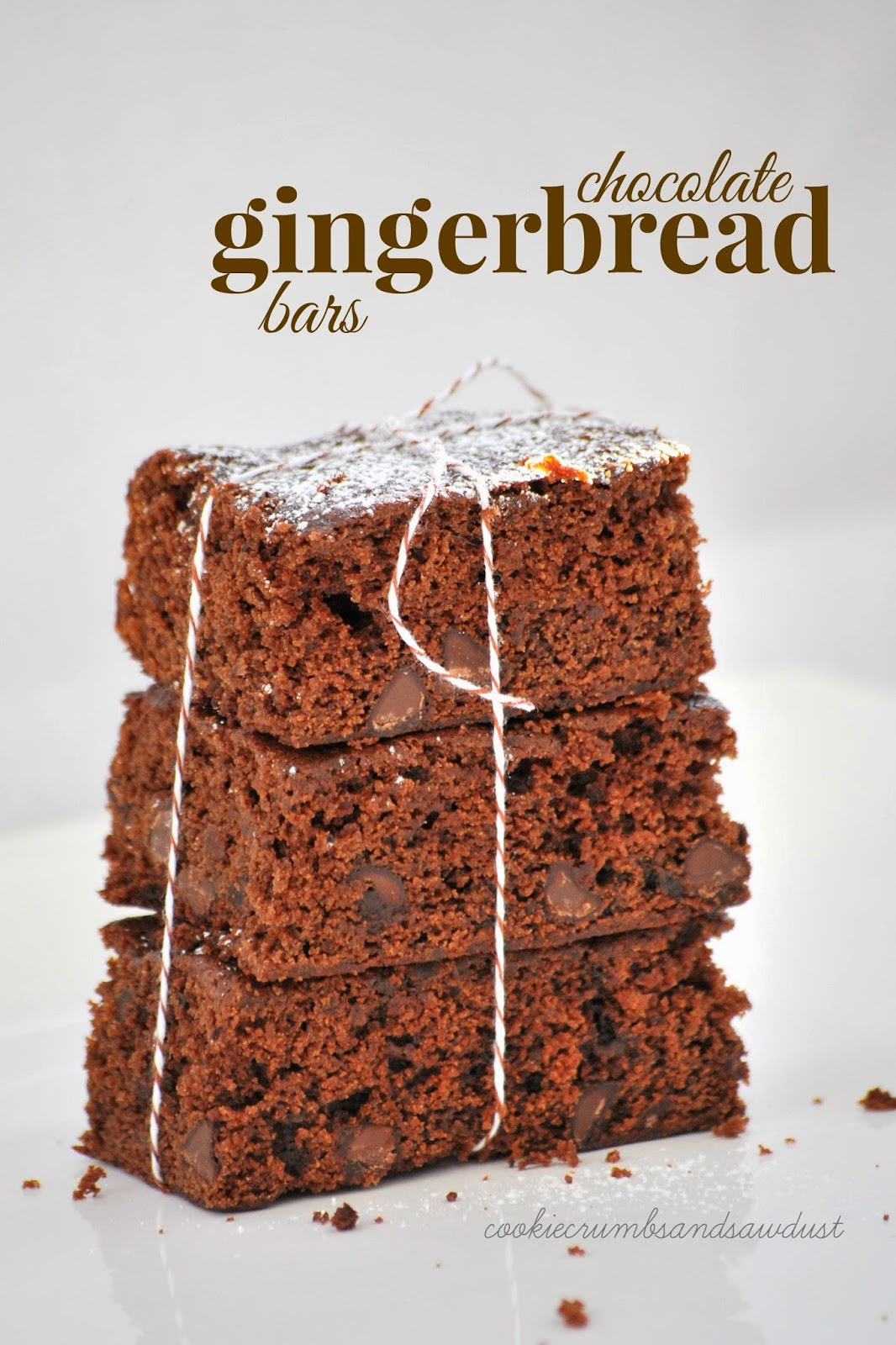 Cookie Crumbs & Sawdust: {chocolate} gingerbread bars
