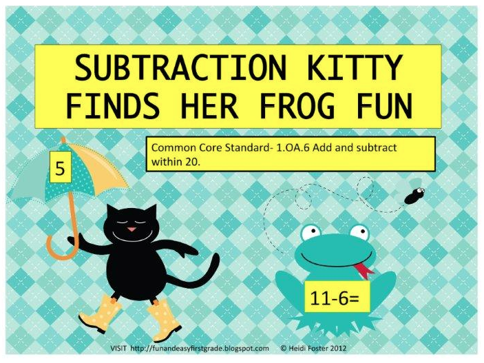 Fun and Easy First Grade Ideas!: Subtraction Kitty!