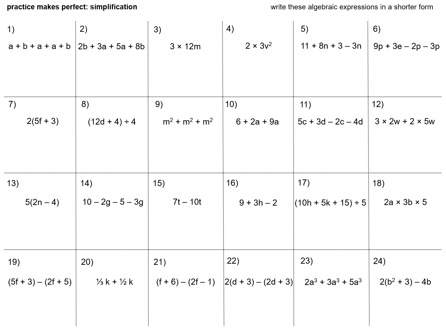 MEDIAN Don Steward mathematics teaching: algebra practice makes perfect