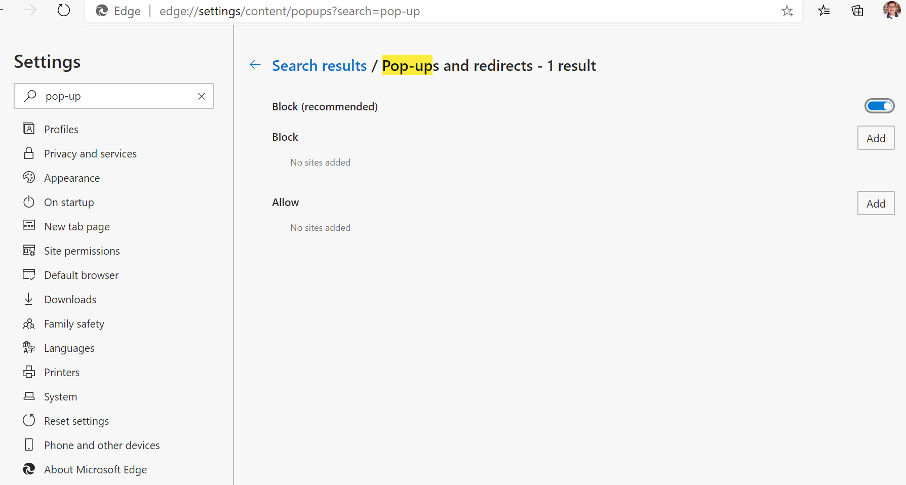 How To Enable Pop-Up / Disable Pop-Up window in Microsoft Edge Version ...