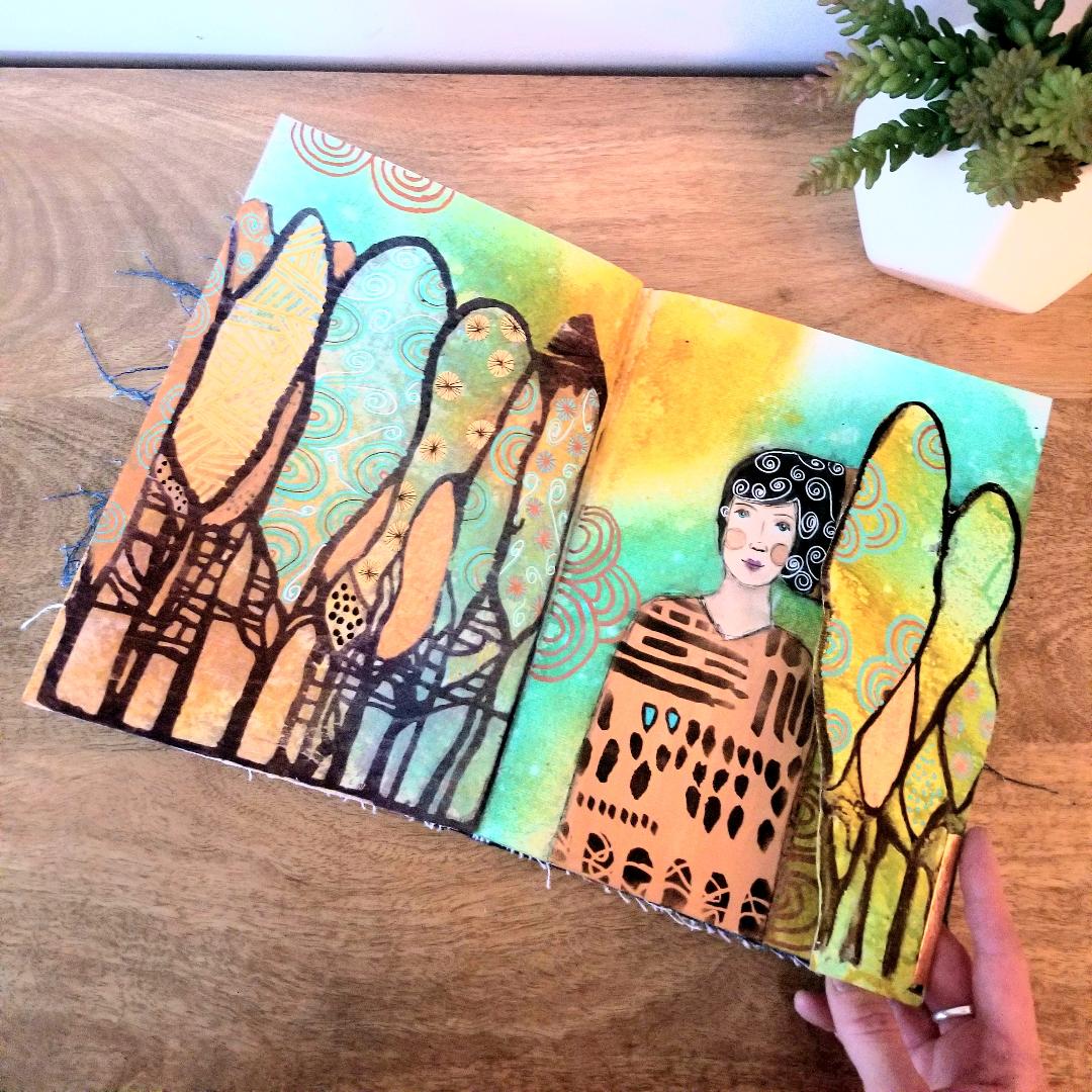 StencilGirl Talk: Art Journaling with StencilGirl® Stencils