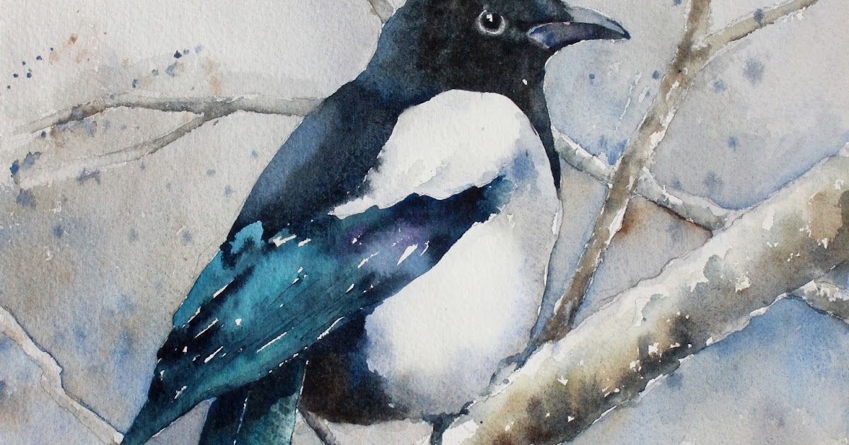 Peppermint Patty's Papercraft: Sunday Watercolor : Magpie