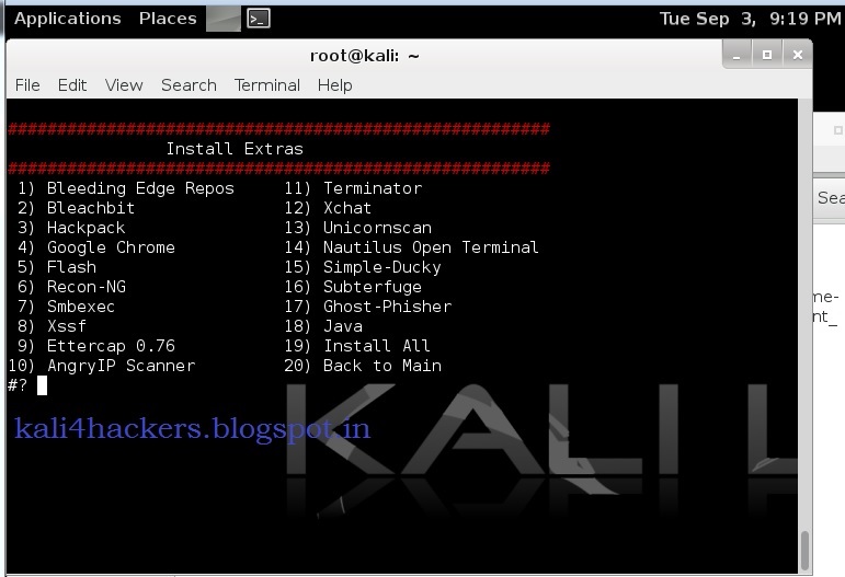 Kali for Hackers: LazyKali script for Kali Linux