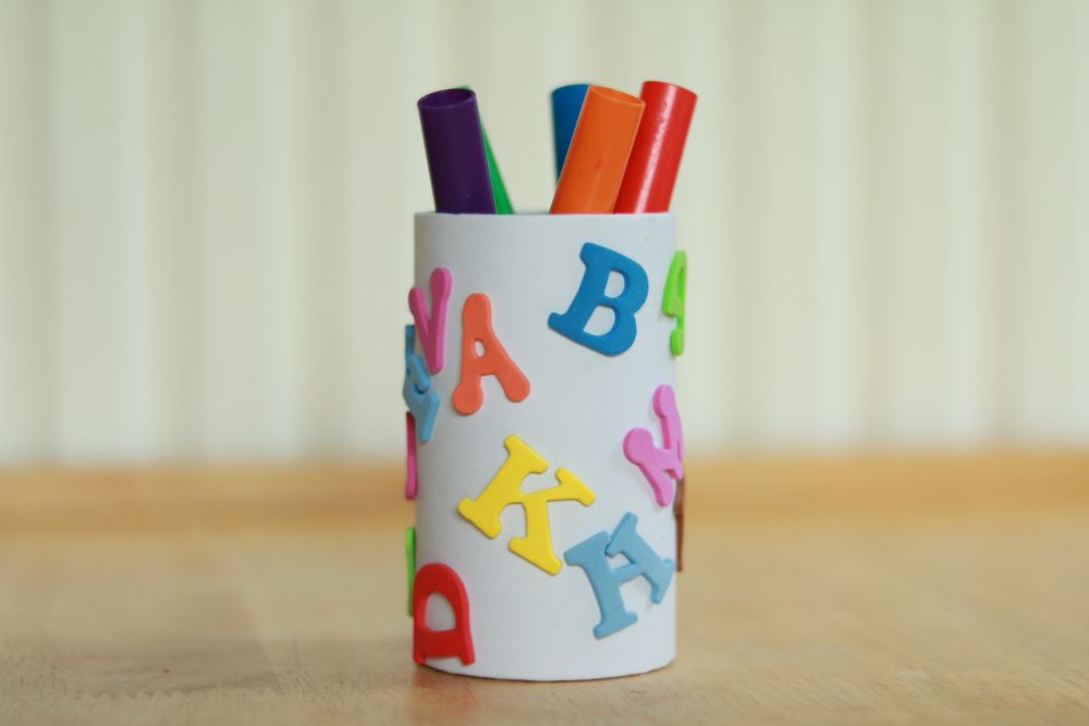 Craft Idea: Alphabet Pencil Pot | Quite Frankly She Said