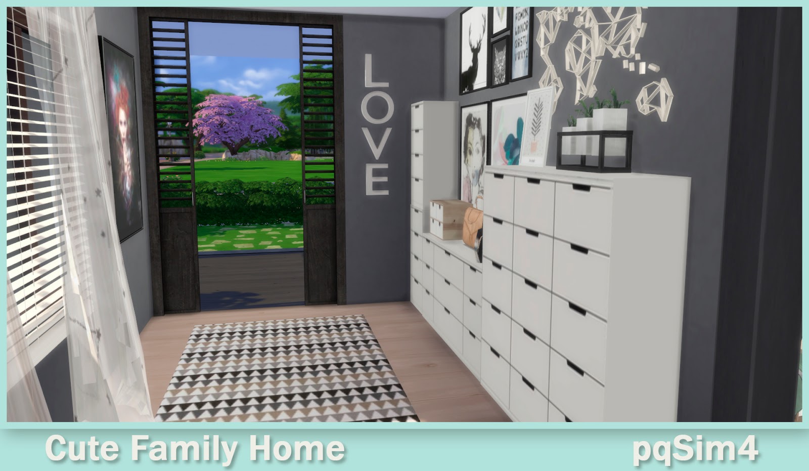 Cute Family Home. The Sims 4 Speed Build.