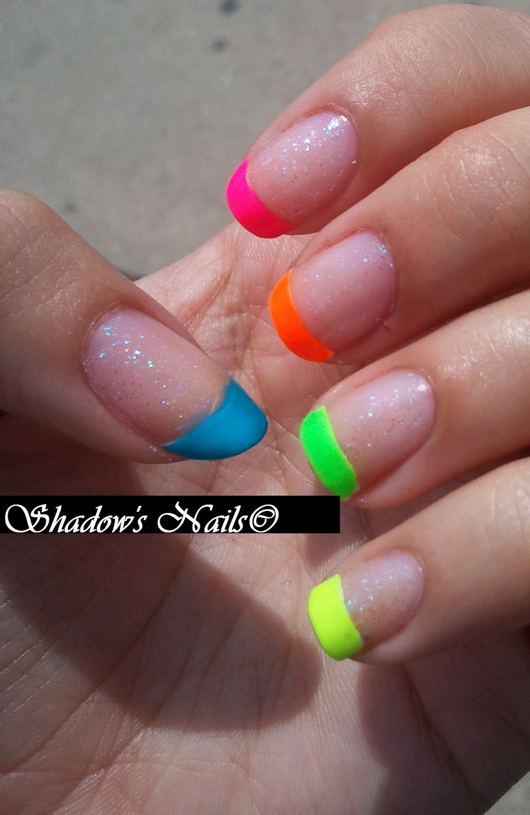 Shadow's Nail art: Colorful Tips
