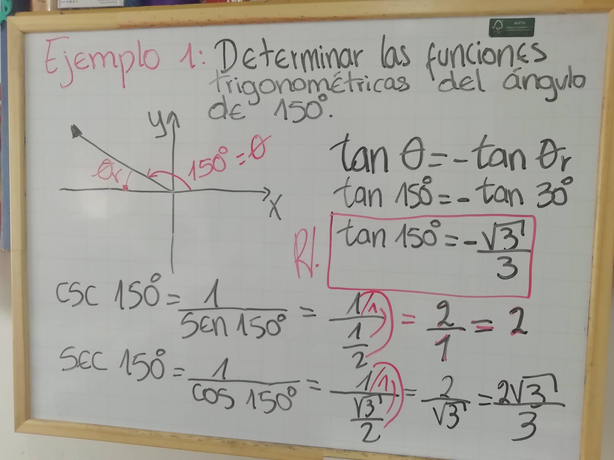 MATEMÁTICAS: REDUCCIÓN DE ÁNGULOS AL PRIMER CUADRANTE-2 MATEMÁTICAS: REDUCCIÓN DE ÁNGULOS AL PRIMER CUADRANTE-2