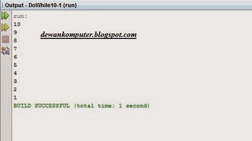 Cara Menampilkan Bilangan 10-1 dengan Do While pada Java ~ Dewan Komputer