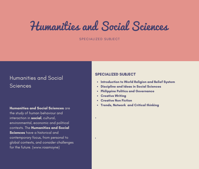 My Journey as a HUMSS Student