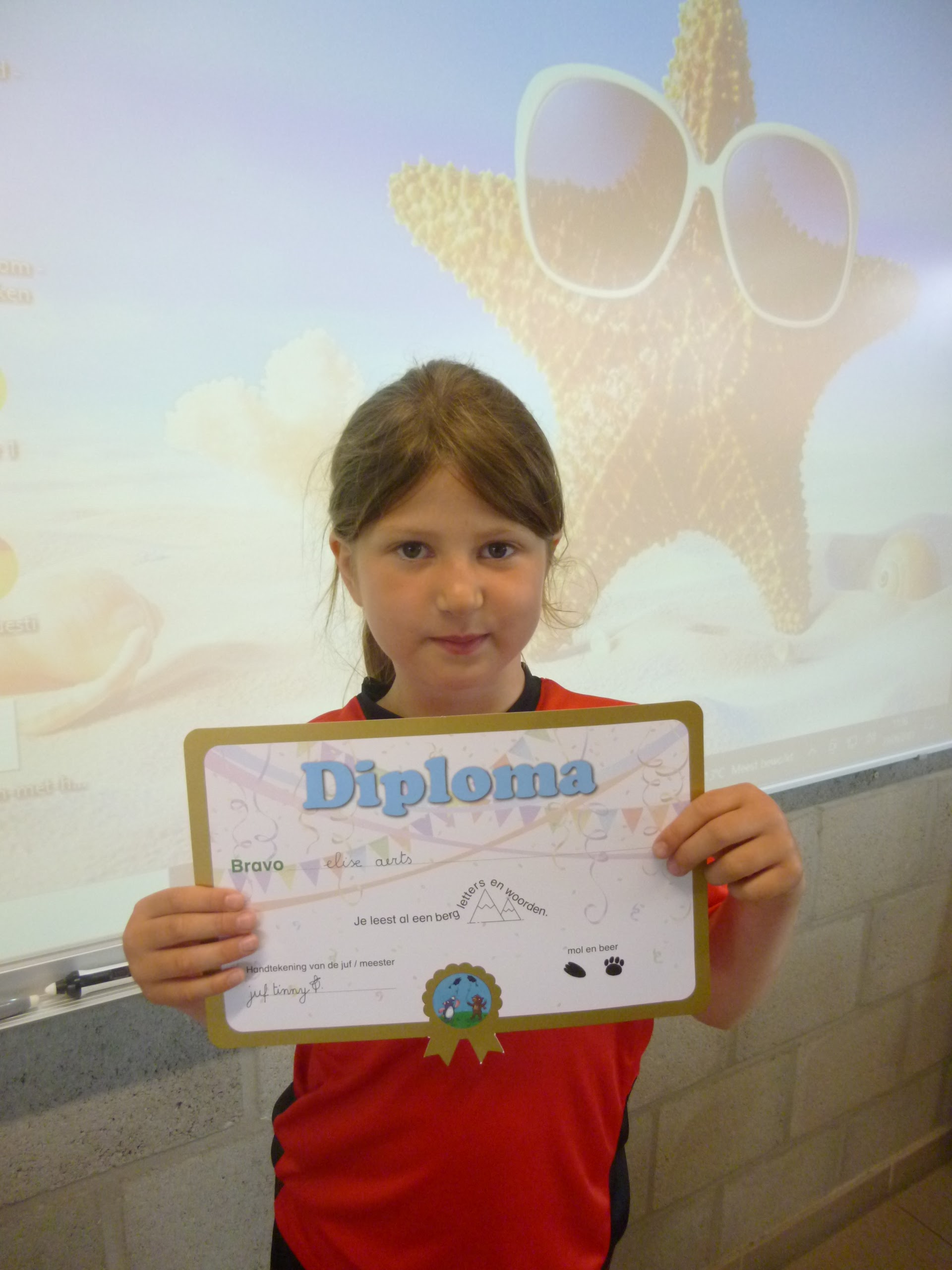 't Steltje eerste leerjaar A: EEN LEESDIPLOMA VAN MOL EN BEER ... DAT ...