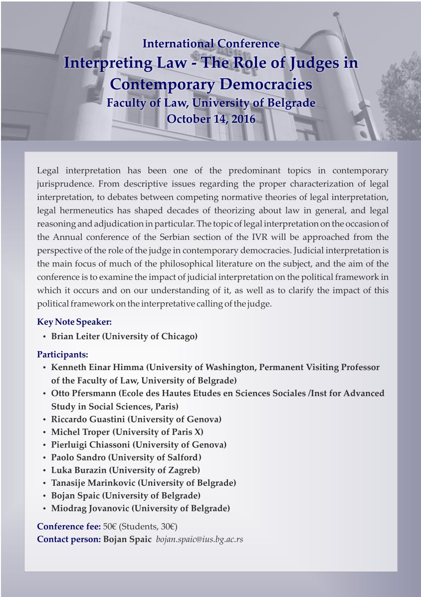 Juris Diversitas: Interpreting Law - The Role of Judges in Contemporary ...