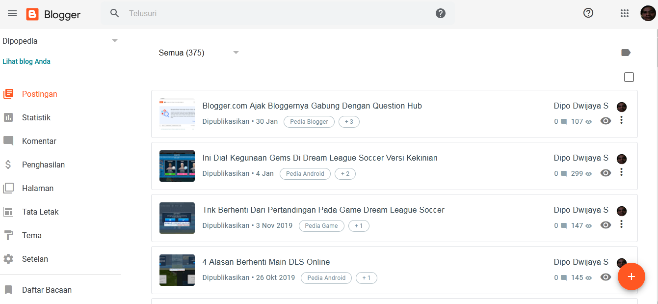 Pembaruan Blogger.com : Ruang Editor, Thumbnail Posting Dan Halaman ...