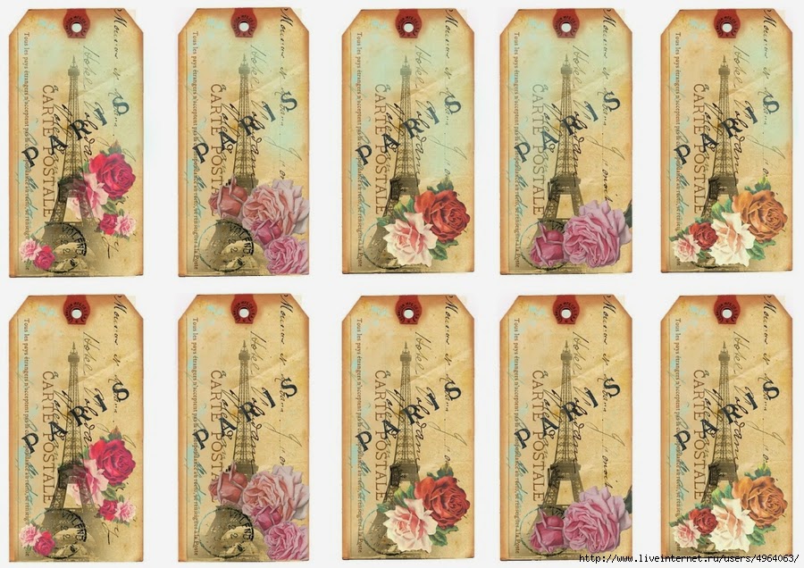 Paris and Flowers Retro Labels. | Oh My Fiesta Wedding!