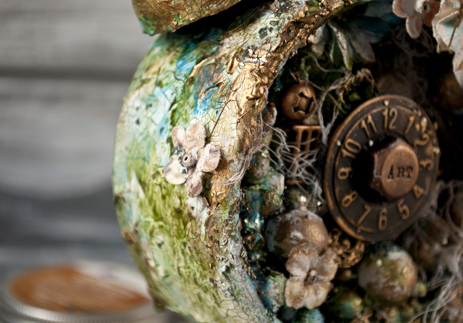 Mixed Media Place: Altered clock by Martina Stoycheva