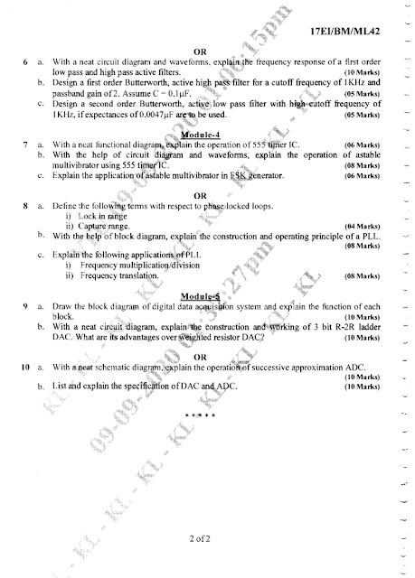 Visvesvaraya Technological University B.E. (CBCS) Fourth Semester 17EI ...