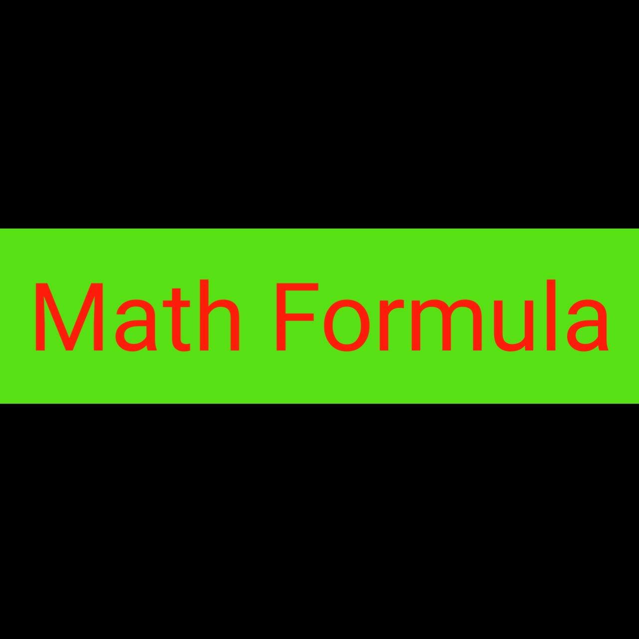 Math Formulas math-formulas