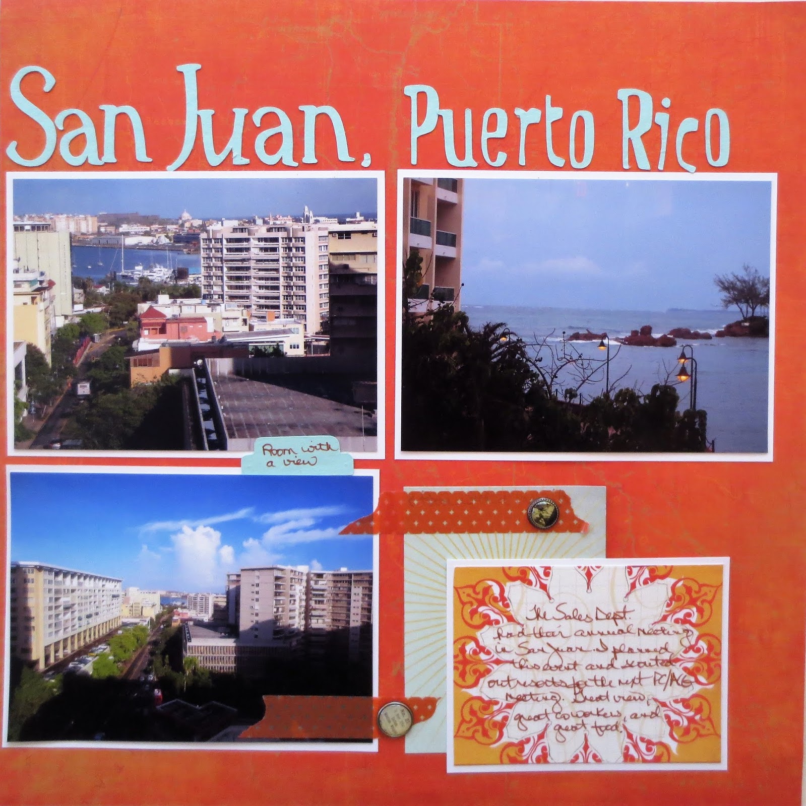 Random Memories: Two Page Scrapbook Layout - "San Juan, Puerto Rico"