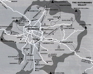 Nepal: The Wounderland: Map of Kathmandu City