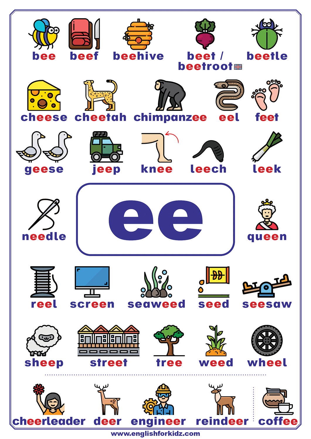 Vowel Teams Ee Ea Phonics Practice Printables And Activities Tpt Hot