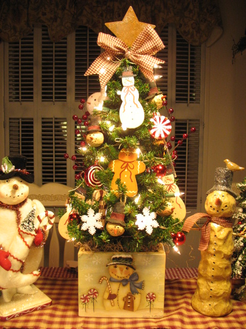 Country Creations By Denise: New Snowman Gingerbread Tree!!!!!!