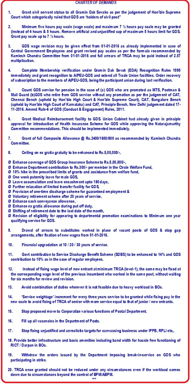 AIPEU-GDS : DAY LONG DHARNA IN FRONT OF ALL CIRCLE (CPMGs) OFFICES ON ...