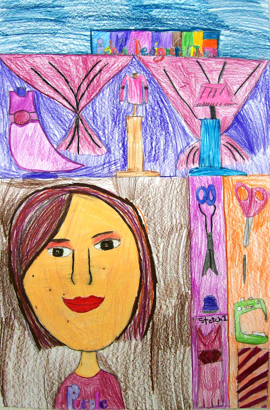 Art at Midway Middle School: Self Portraits with a Twist