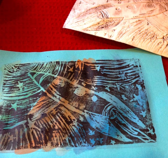 Kindergarten Art: Modified Pochoir Printmaking