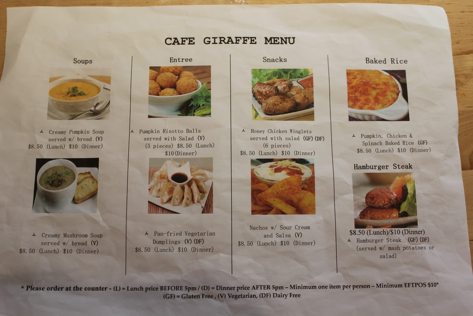 Blogs and Thoughts: Giraffe Cafe