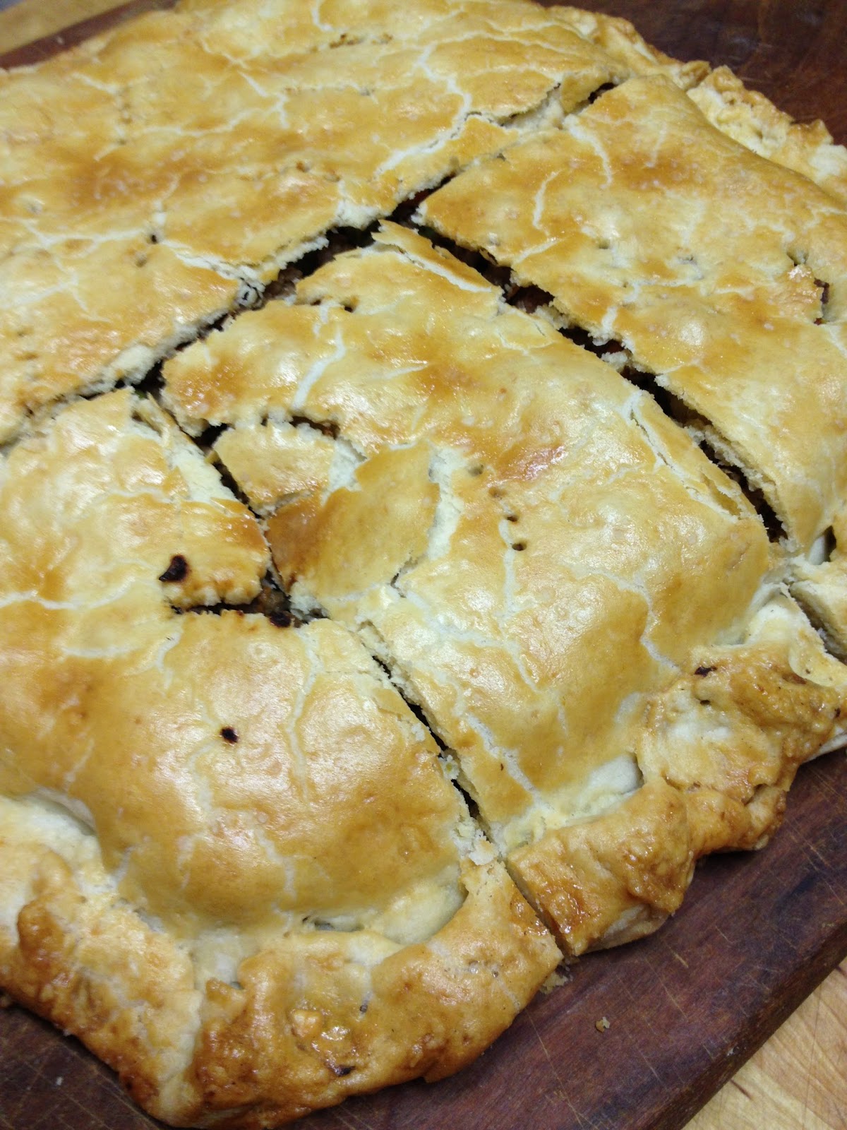 Tracy Cooks in Austin: Meat pie This is my free form meat pie for lunch ...