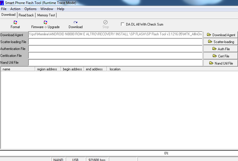 Android N8000 Blog: 11) Flashare la ROM con SP Flash Tool