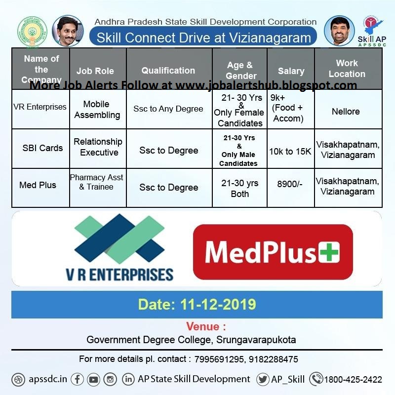 MedPlus / SBI Cards / VR Enterprises - Recruitment Drive on 11th Dec ...