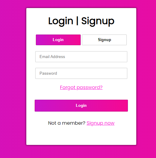 How To Create A Login Form Using Html Css And Js Programminghill